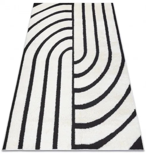 Dywany Łuszczów Kusový koberec Mode 8631 geometric cream/black - 80x150 cm