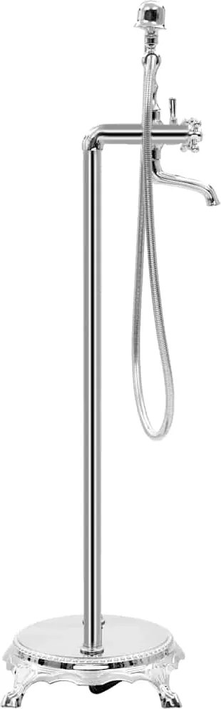 Volně stojící vanová baterie nerezová ocel 99,5 cm stříbrná 145093