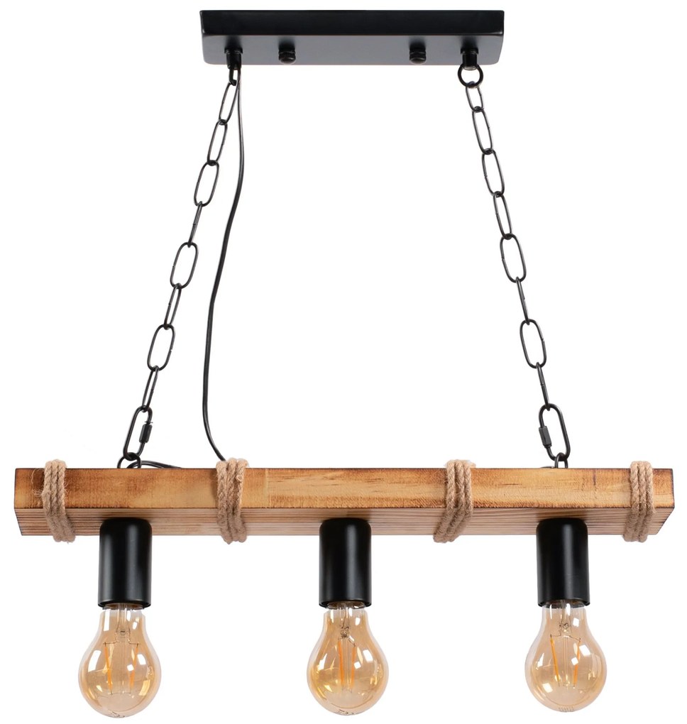 Toolight BOHO LINE, 3-bodové závěsné svítidlo 3xE27 APP1319-3CP, hnědá-černá, OSW-02461