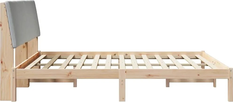 Rám postele s čelo Hnědá a světlá šedá 180 x 200 cm 3394363