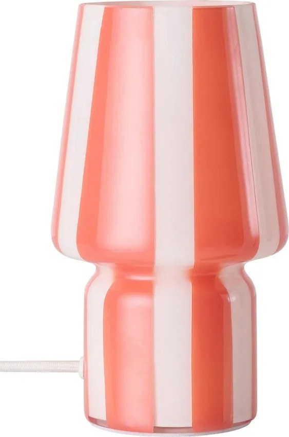 Červená/bílá skleněná stolní lampa (výška 21,5 cm) Carlo – Ellos Home