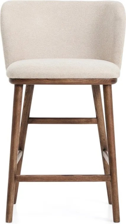 Béžová čalouněná barová židle (výška sedáku 65 cm) Ciselia – Kave Home