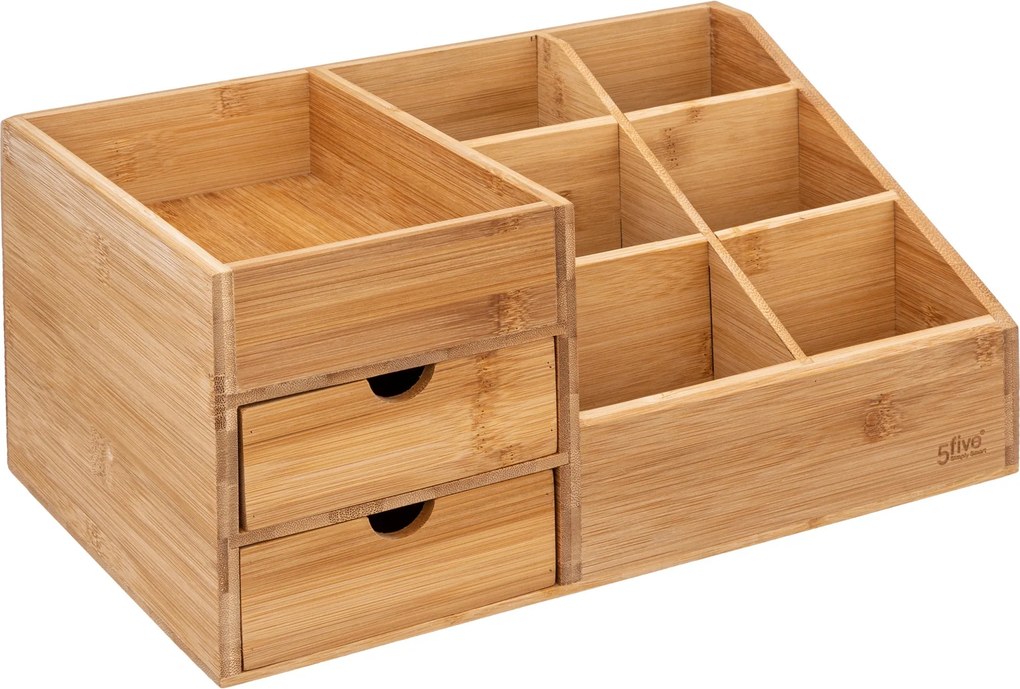 Organizér na kosmetiku bambusový, 3 zásuvky