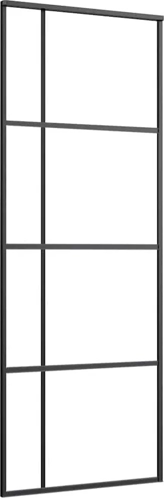 Posuvné dveře se sadou kování černé 76x205 cm ESG Glass 3375808