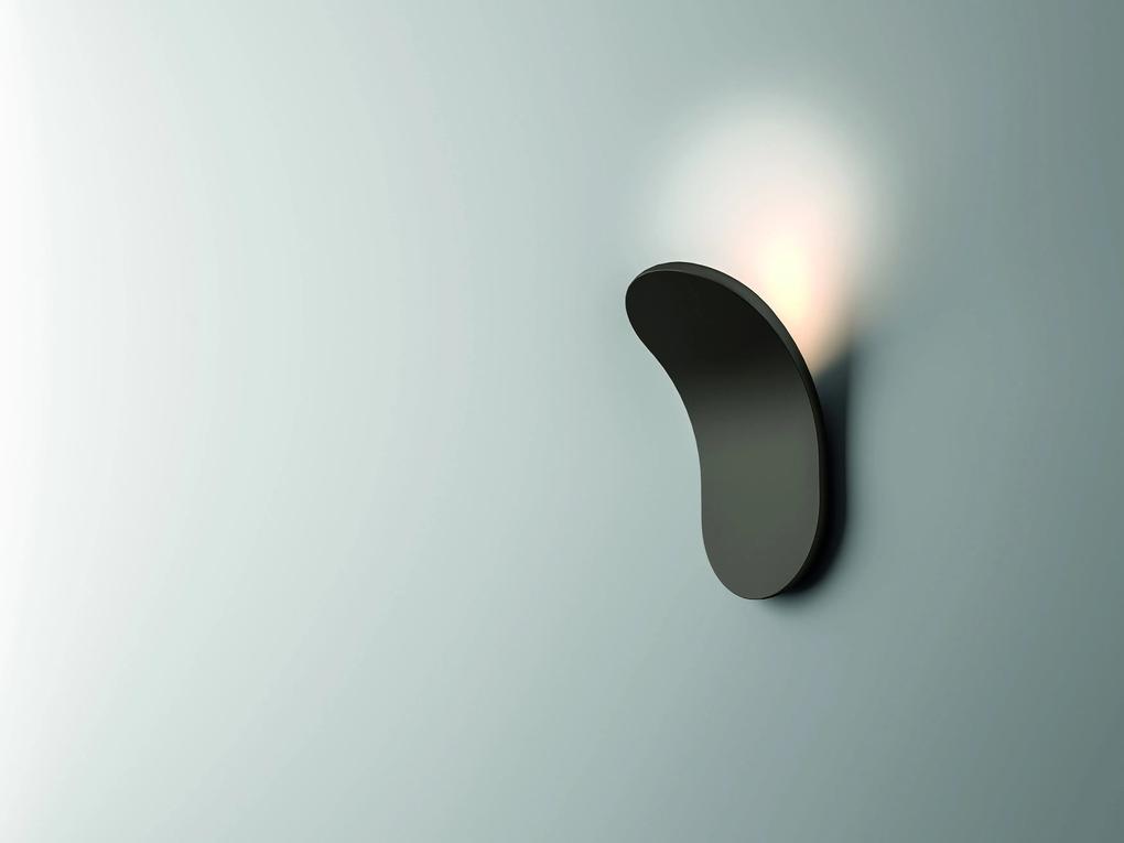 Axolight Lik, nástěnné svítidlo pro nepřímé osvětlení, 17,5W LED 3000K stmívatelné, matný nikl, výška 17,8cm