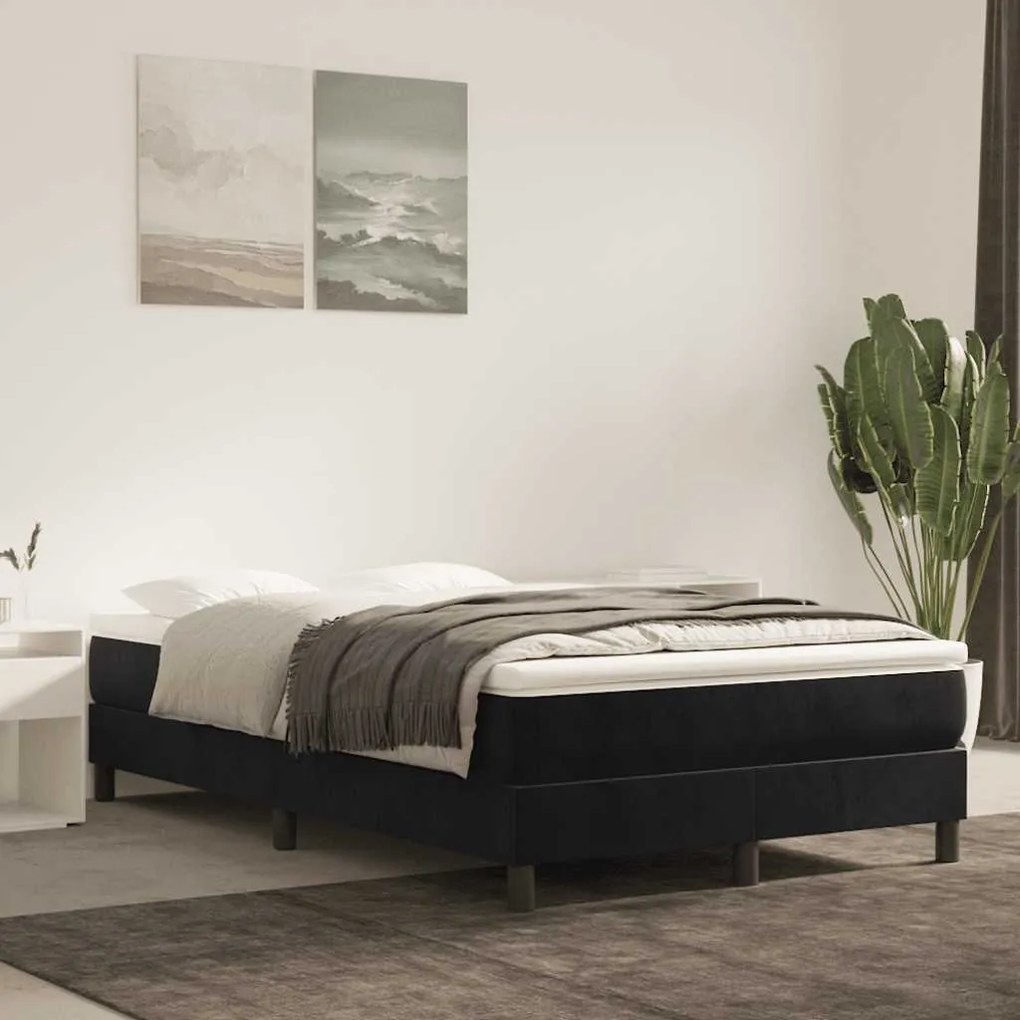 Box spring postel s matrací černá 120 x 190 cm samet 3269679