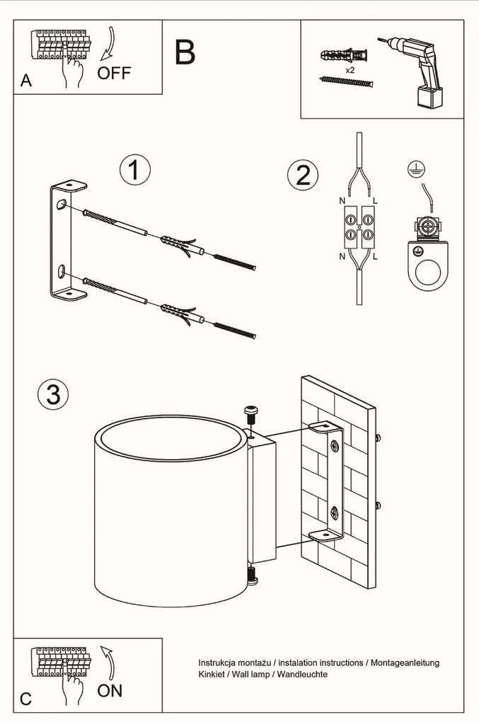 Nástěnné svítidlo Orbis, 1x dřevěné stínidlo
