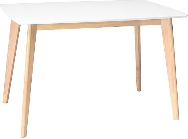 Jídelní stůl, bílá/dub, COMBO 120X75