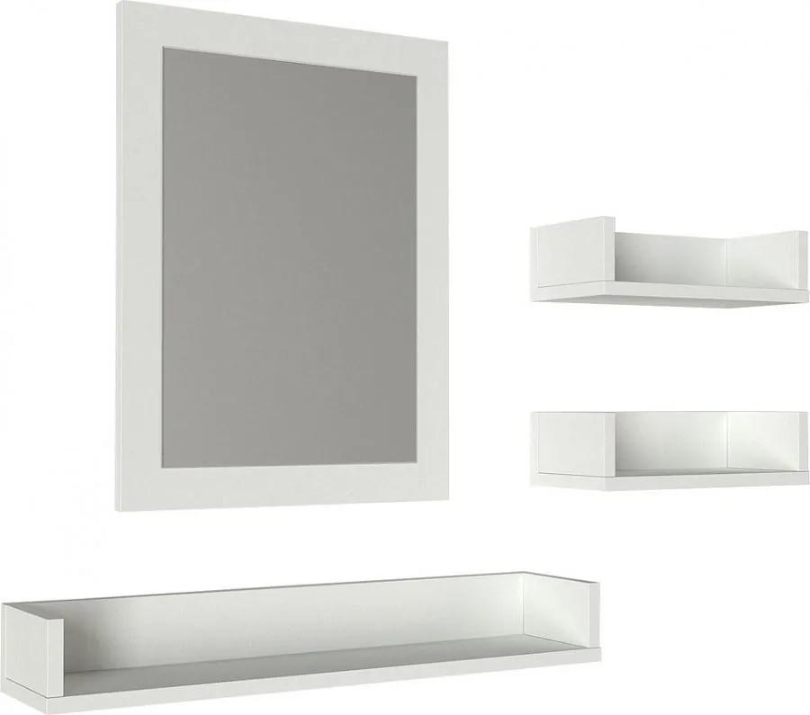 Casarredo - Komfort nábytek Zrcadlo se závěsnými policemi KILMORE bílá