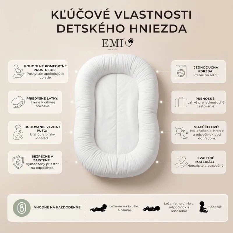 Hnízdo pro miminko Luni EMI