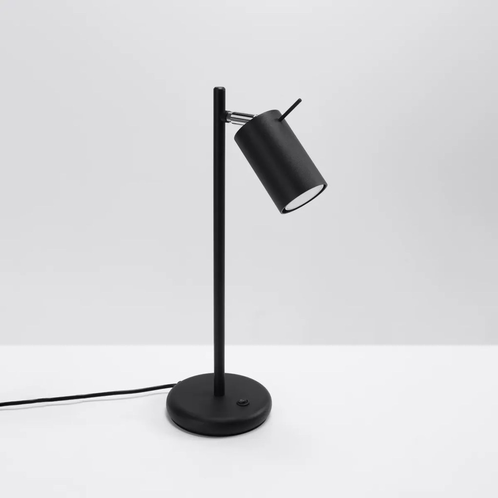 Stolní lampa Ring, 1x černé kovové stínítko