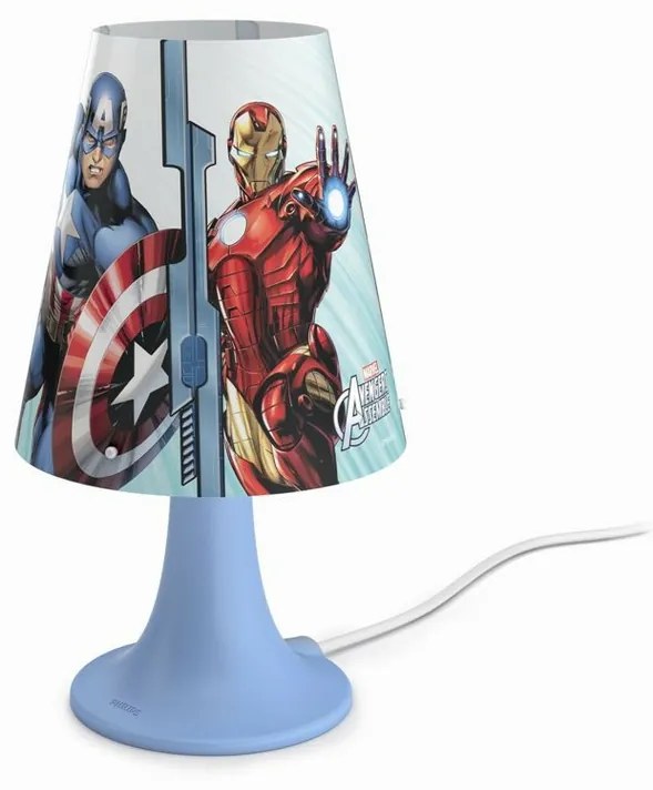 Philips Disney LED Dětská stolní lampička Avengers, modrá