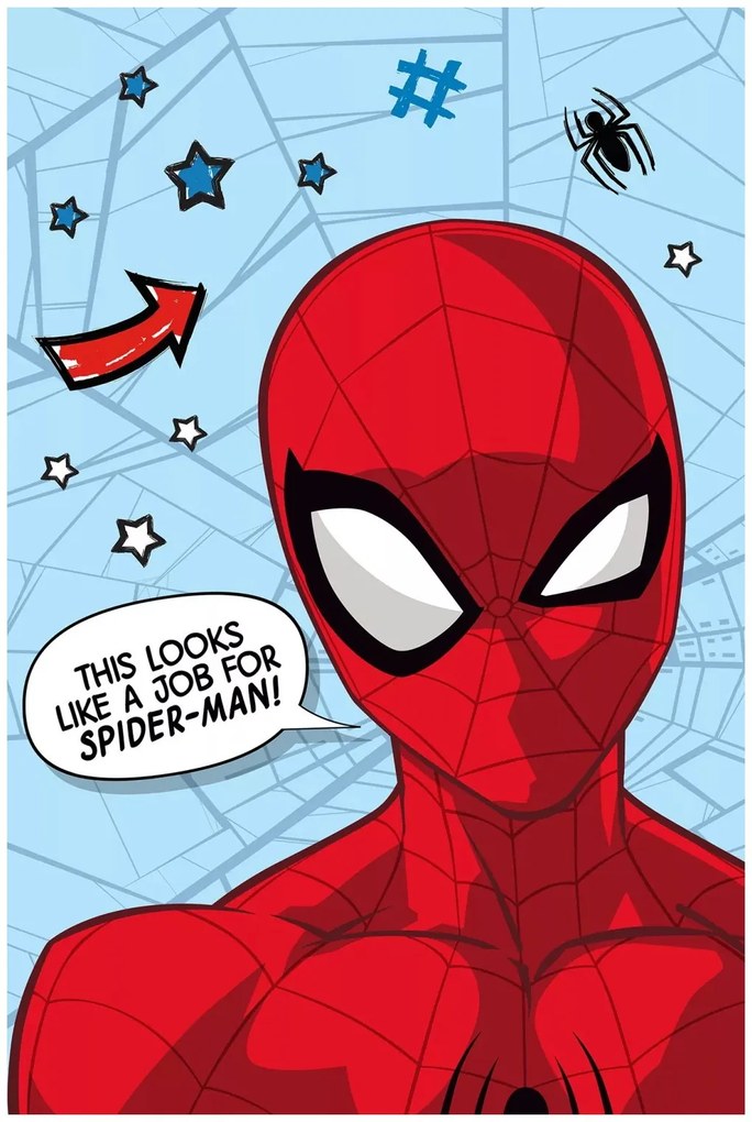 Mikroplyšová deka Spiderman - 100 x 150 cm