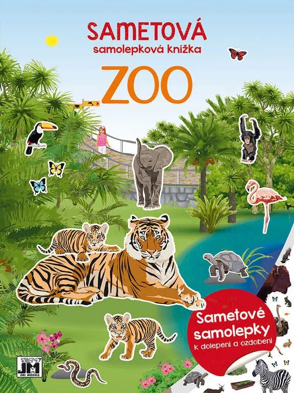 JIRI MODELS Sametová samolepková knížka Zvířátka ZOO 5