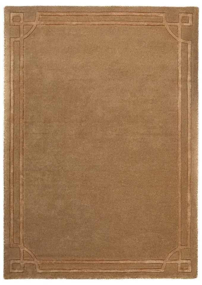 Hnědý ručně tkaný vlněný koberec 200x290 cm Gatsby – Flair Rugs