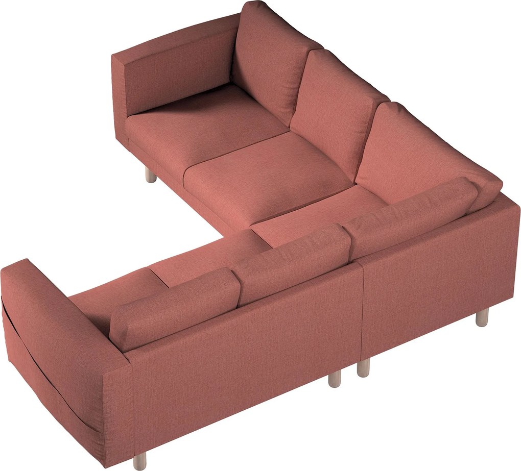 Potah na pohovku IKEA Norsborg rohová 4-místná barva hnědá látka pletený vzor