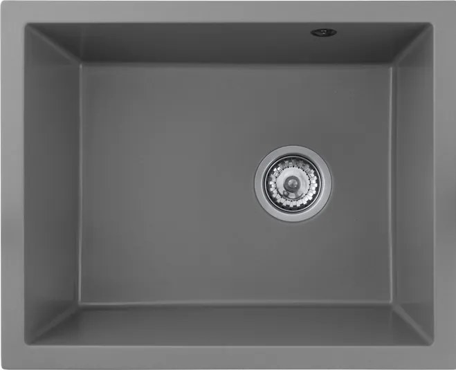 Gamma Decor 5040, 1-komorový granitový dřez 560x460x180 mm, šedá, GMA-ZLE000084