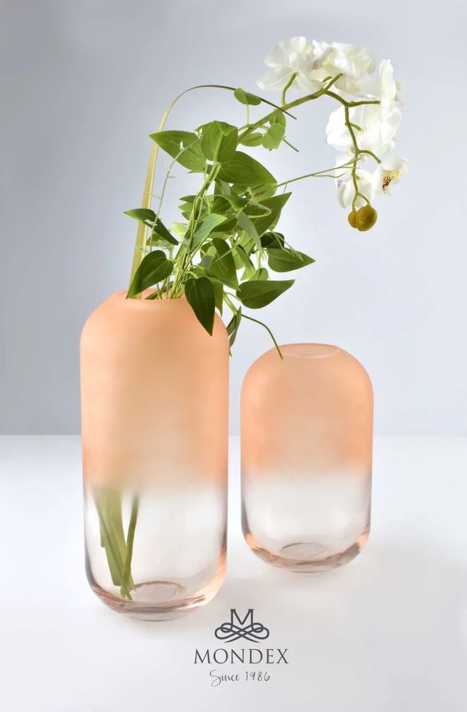 Matná váza Serenite 22 cm lososová