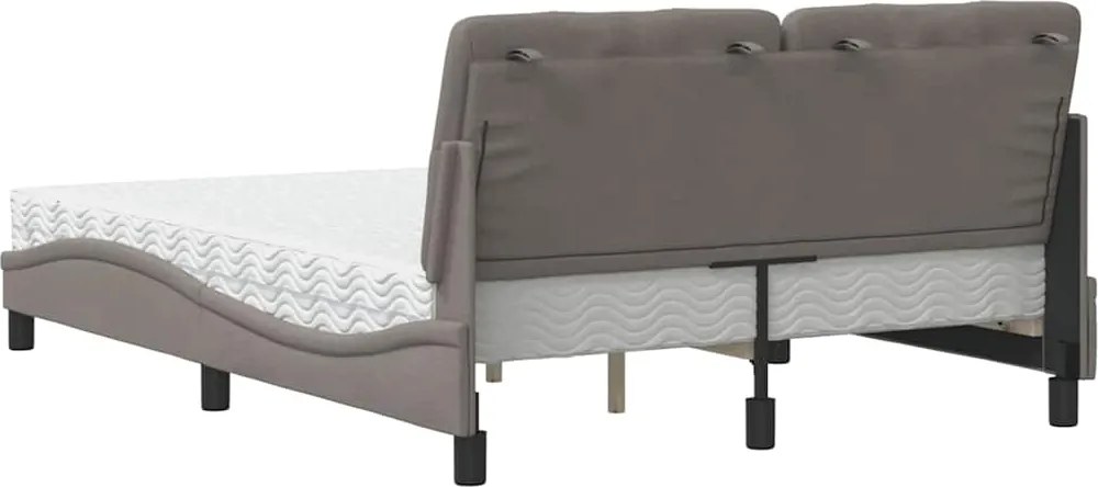 Postel s matrací taupe 140 x 200 cm textil 3310745