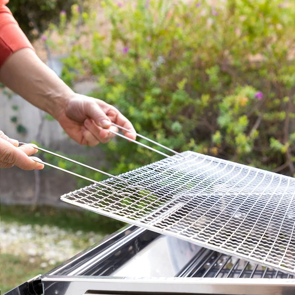 Skládací nerezový gril na dřevěné uhlí ExelQ InnovaGoods