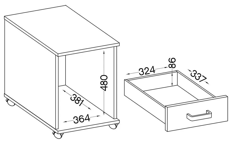Pracovna MELTA | sestava A | 6 dílů | artisan
