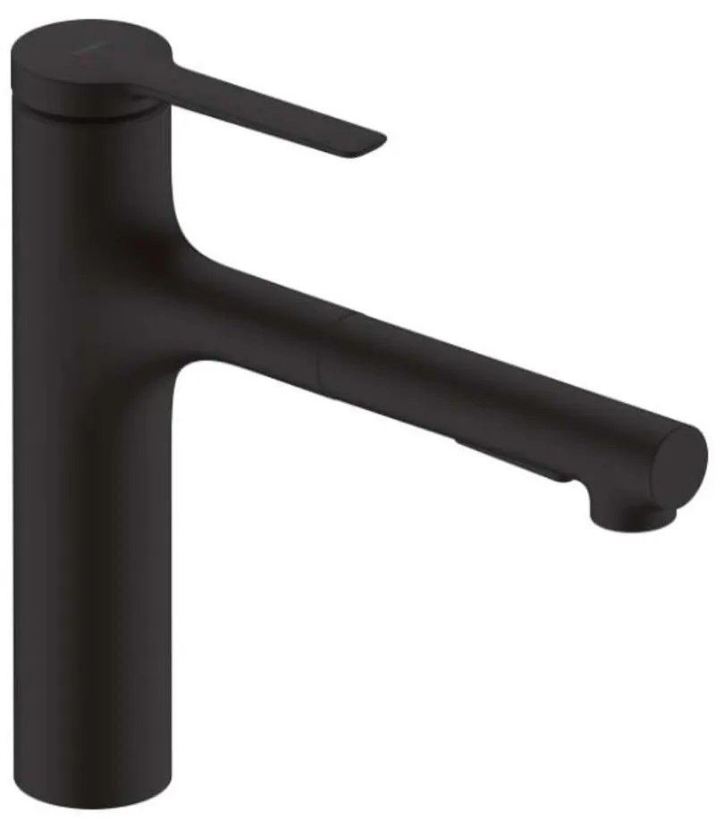 Hansgrohe Zesis M33 - Dřezová baterie 160, s výsuvnou sprškou, matná černá 74801670
