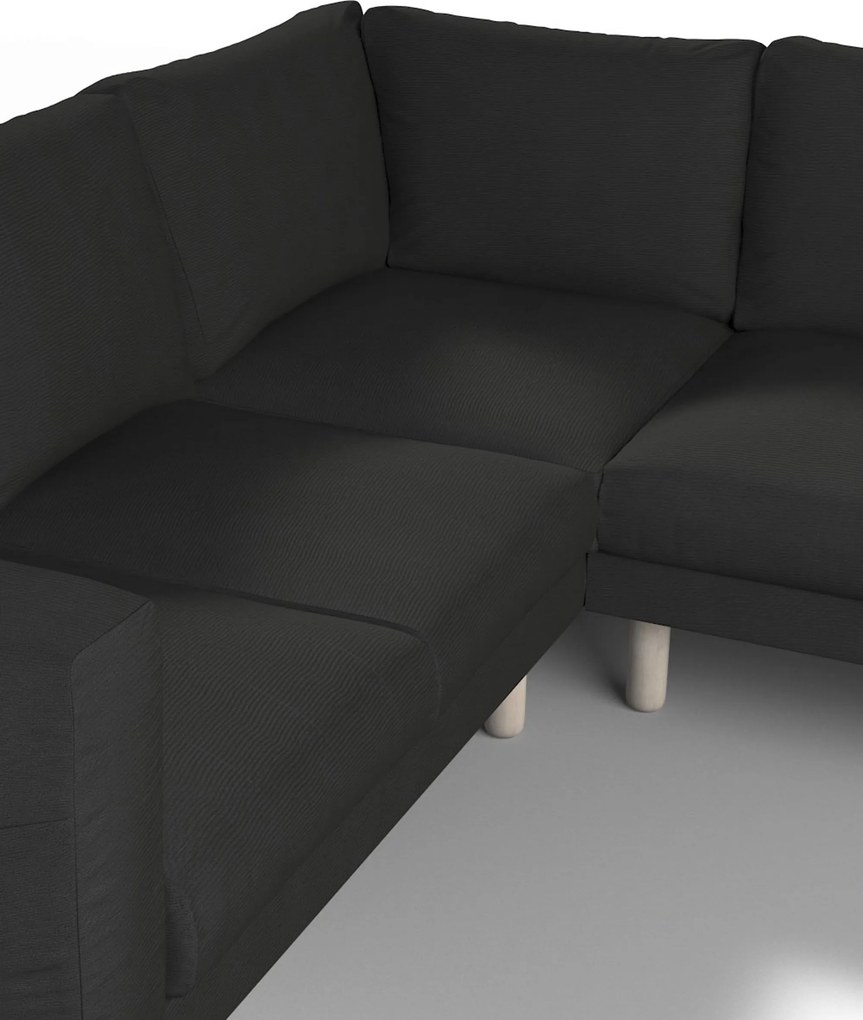 Potah na pohovku IKEA Norsborg rohová 4-místná barva černá látka pletený vzor