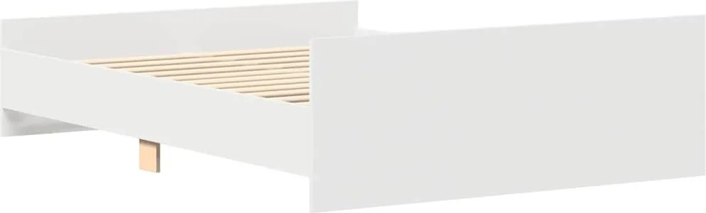 Rám postele s hlavovým a nožním čelem bílý 140 x 200 cm 3203747