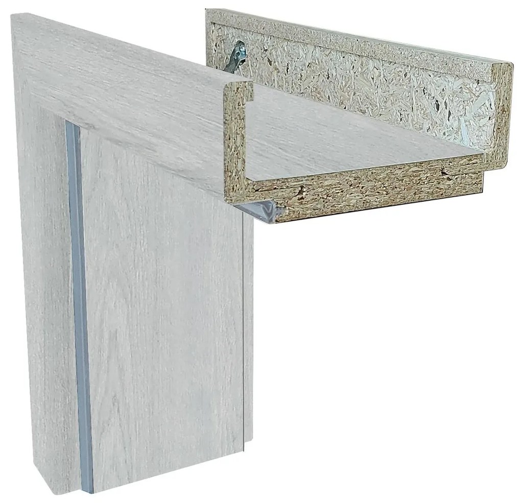 Solodoor Obložková zárubeň 80 L, 830 × 1982 mm, fólie, tloušťka zdi: 95–115 mm, levá, Earl Grey