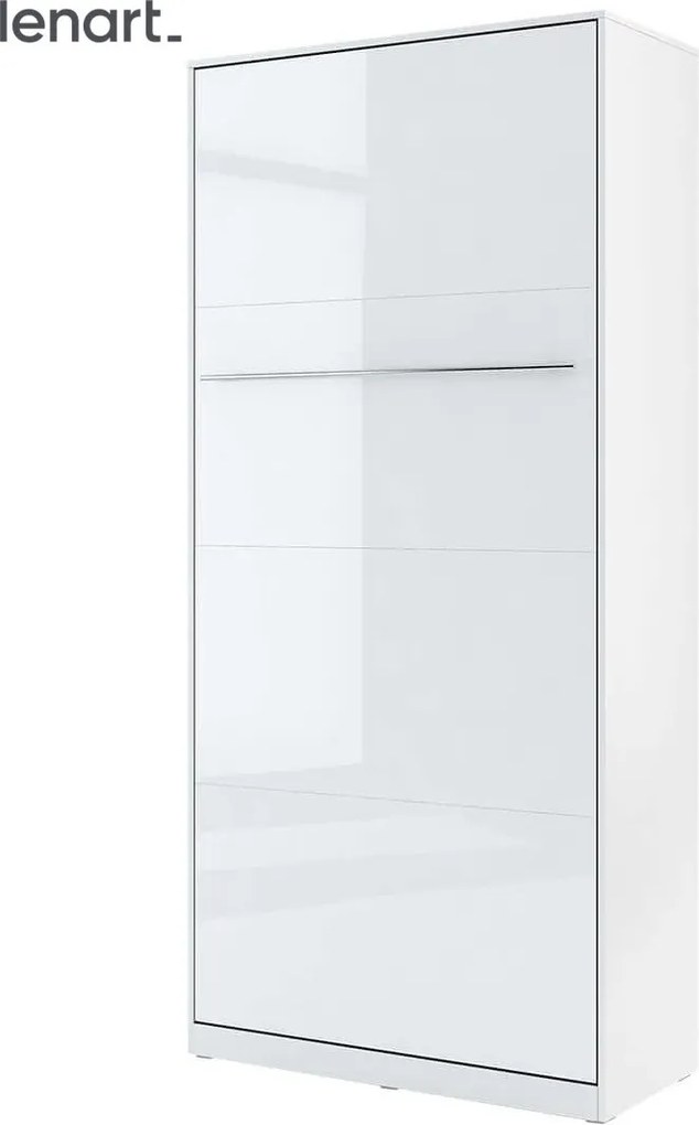Výklopná postel 90 CONCEPT PRO CP-03P bílá lesk/bílá mat