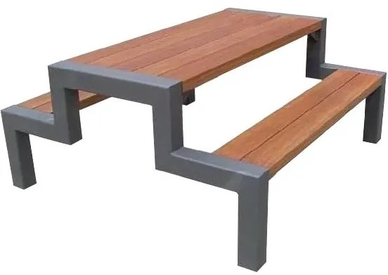 Zahradní set ALBA - stůl + 2x lavička bez opěradla