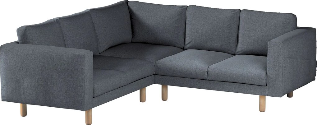 Potah na pohovku IKEA Norsborg rohová 4-místná barva šedá látka pletený vzor