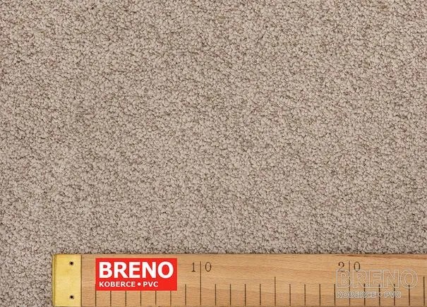 Breno Metrážový koberec FAYE 34 (334), šíře 400 cm, Hnědá/Béžová