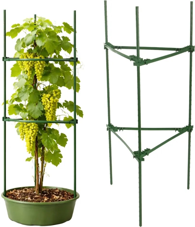 Trojúhelníková opěrka pro rostliny, 90 cm, stabilní, do zahrady a na zahrádku, divodv