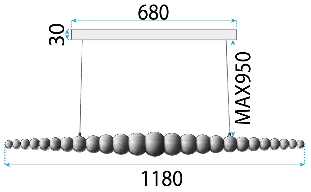 Toolight Toolight, LED stropní svítidlo, 18W, APP1501-CP, hnědá, OSW-04121