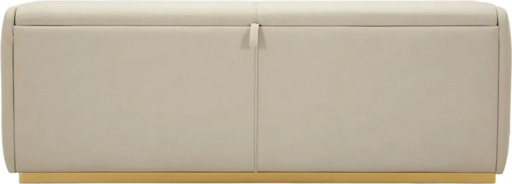 Designová lavice Mahalah 130 cm krémová