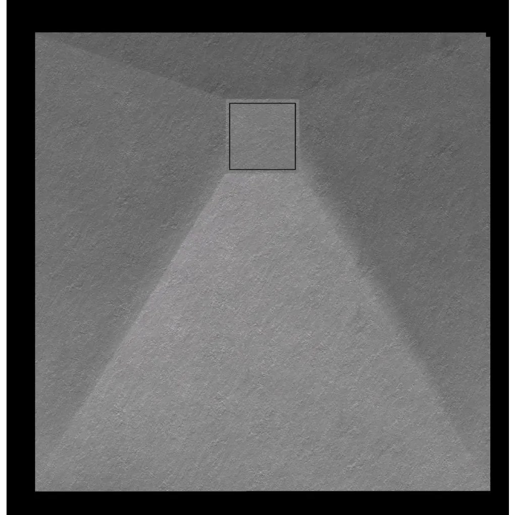 Erga Oldaf, SMC čtvercová sprchová vanička 90 x 90 cm, šedá matná, ERG-GMA-OL-9090G