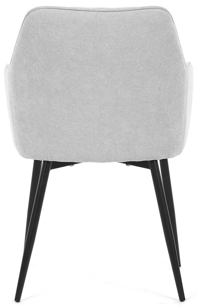 AUTRONIC Jídelní židle, stříbrná látka, černý kov
