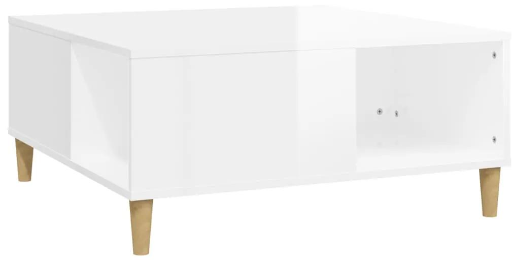 Konferenční stolek bílý s leskem 80x80x36,5 cm kompozitní dřevo - Default Title