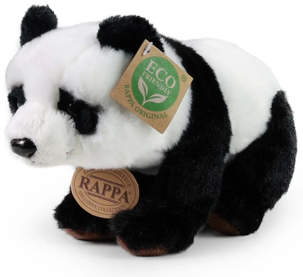 Plyšák rappa plyšová panda sedící nebo stojící 22 cm, eco-friendly