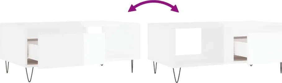 vidaXL Konferenční stolek 90x50x36,5 cm kompozitní dřevo [830566] Barva: hnědý dub