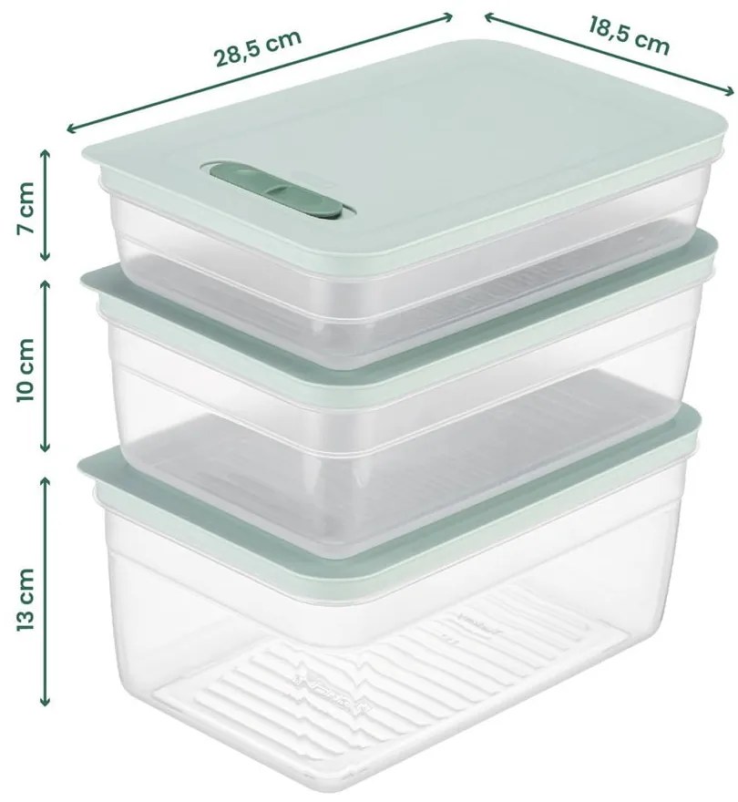 Potravinové krabičky v sadě 3 ks – Hermia