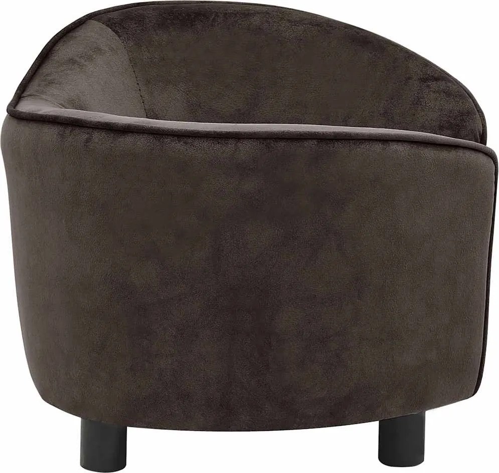 Pohovka pro psy hnědá 69 x 49 x 40 cm plyš 170942