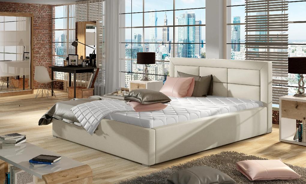 Eltap Čalouněná postel Rosano s úložným prostorem Materiál a barva potahu: Soft 17 - bílá, Rozměry (cm): 180x200
