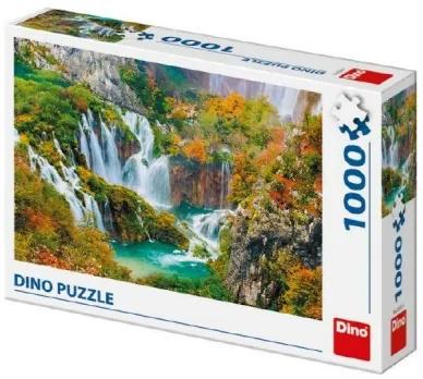 DINO Puzzle Plitvická jezera Chorvatsko 66x47cm 1000 dílků v krabici 32x23x7,5cm