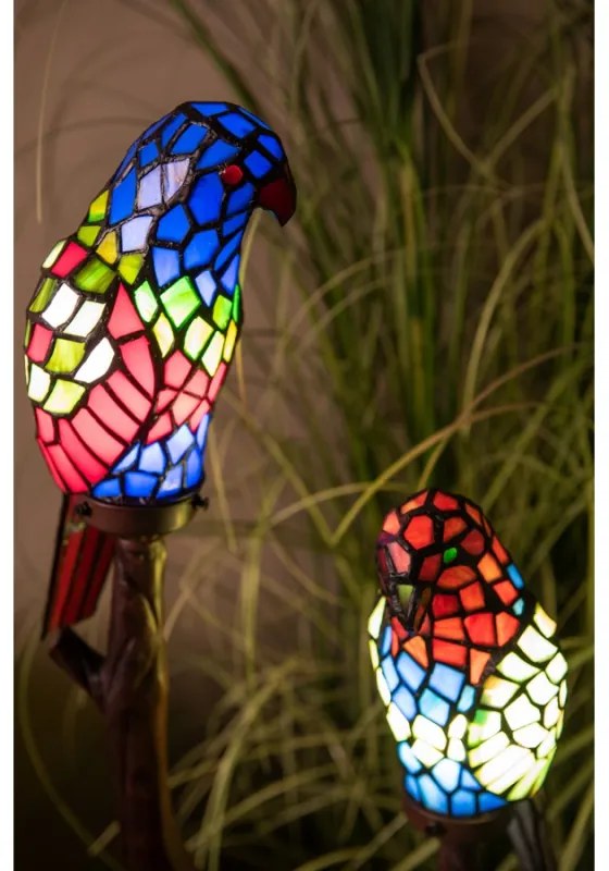 Stolní lampa Tiffany Parrots – 50x24x63 cm