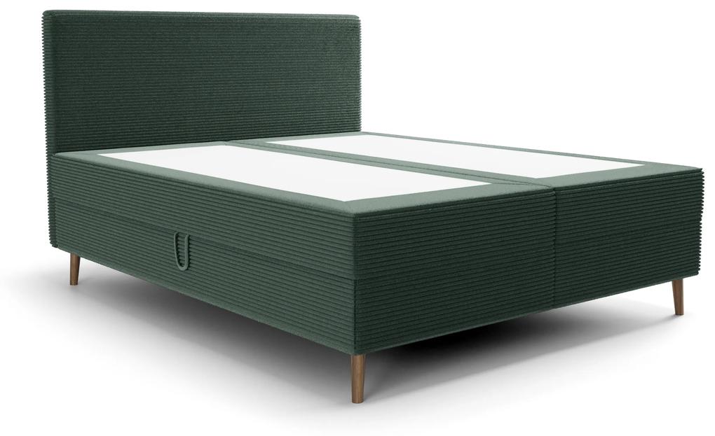 Jednolůžková postel 120 cm Napoli Bonell (zelená) (s roštem, s úl. prostorem). 1082435