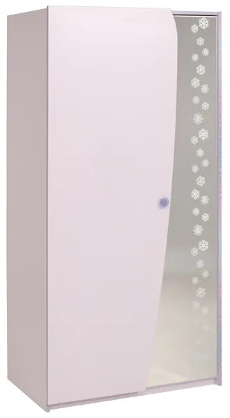 Dětská šatní skřín Frozen - světle růžová/fialková