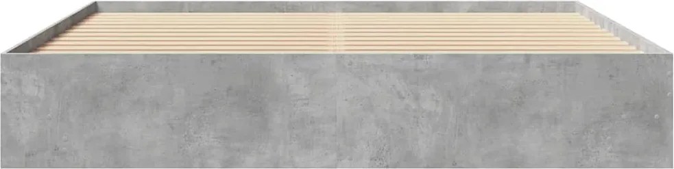 Rám postele betonově šedý 200 x 200 cm kompozitní dřevo 3295628