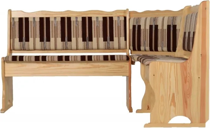 Rohový jídelní komplet N2, ořech / béžová aston 22